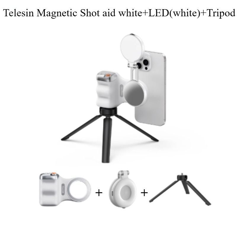 Магнитный держатель для камеры телефона TELESIN Fun Shot white+Fill ...