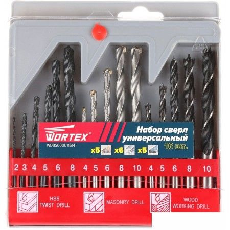 Набор оснастки для электроинструмента Wortex WDBS000U11614 (16 предметов) - купить по выгодной ...