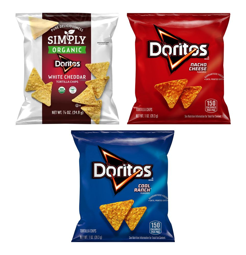 Кукурузные чипсы Doritos Simply Organic White Cheddar, Nacho Cheese ...