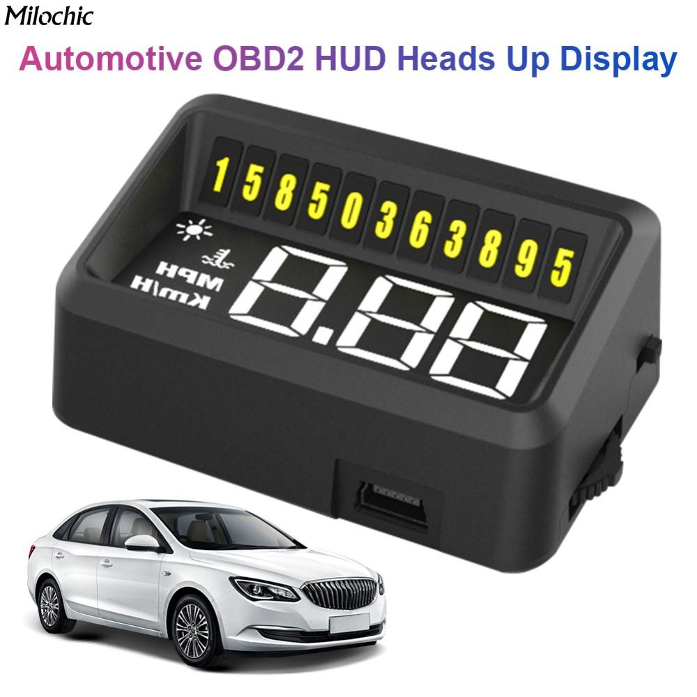 Автомобильный головной дисплей OBD2, связь с двумя экранами, дисплей ...