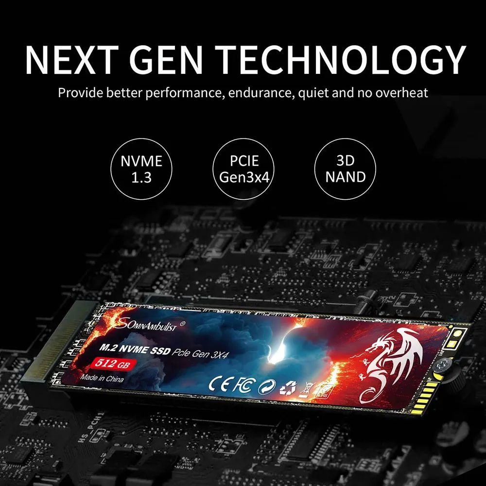 128 ГБ Внутренний SSD-диск Somnambulist M.2 NVME SSD PEIE 3.0 ...