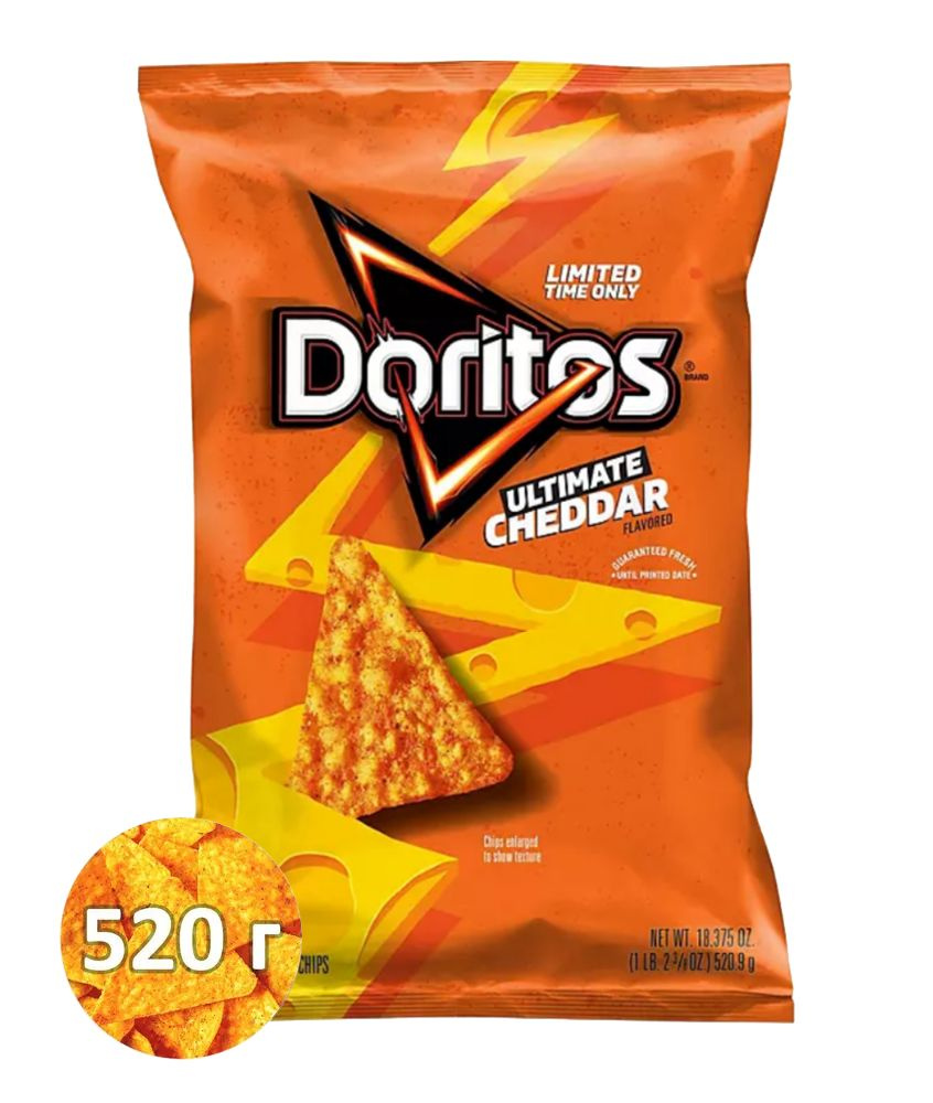 Кукурузные чипсы Doritos Ultimate Cheddar чеддер 1 шт. 520.9 г США ...