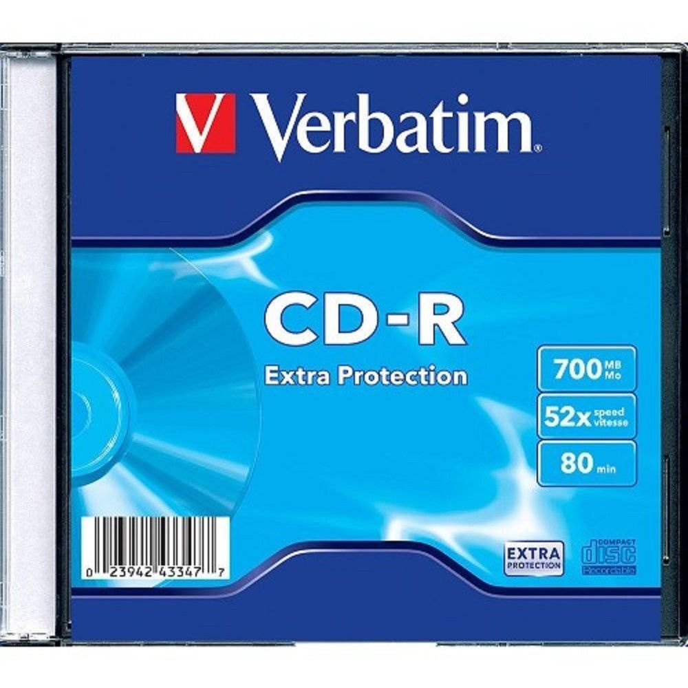 Оптический диск CD-R Verbatim 700Mb 80 min 48х/52х (Slim case) купить ...