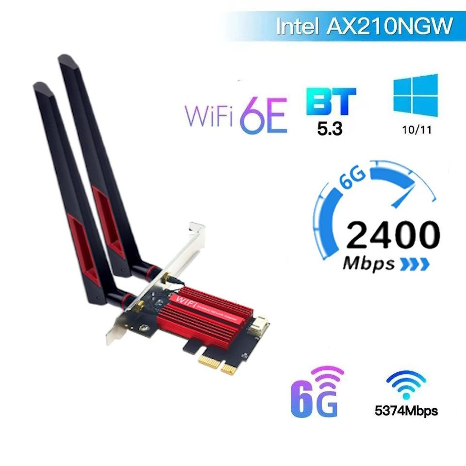 Wi Fi адаптер Сетевой адаптер Ax210ngw Wi Fi 6e Bluetooth 5 3 для