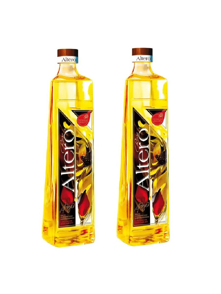 Масло подсолнечное Altero Rose рафинированное с экстрактом лепестков роз, 810 мл х 2 шт - купить ...