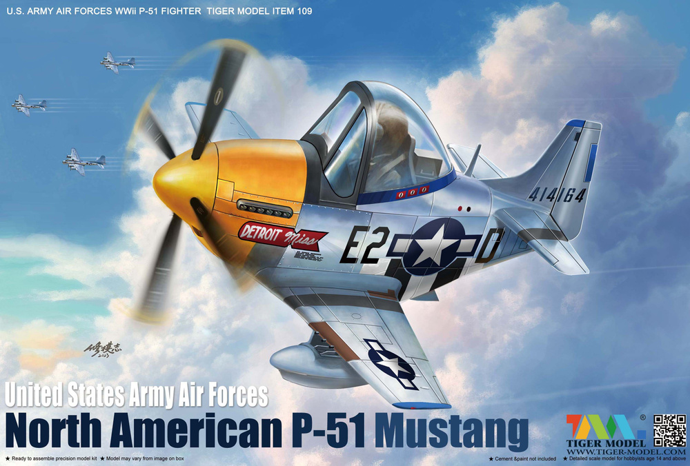 Tiger Model 109 U.S. ARMY Модель истребителя P - 51 ВВС США самолета ...