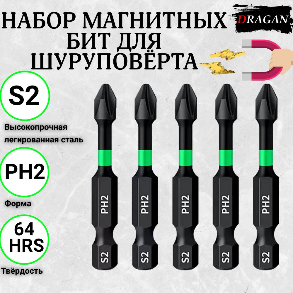 Бита Биты для шуруповерта, 1/4", 50 мм - купить по низким ценам в ...