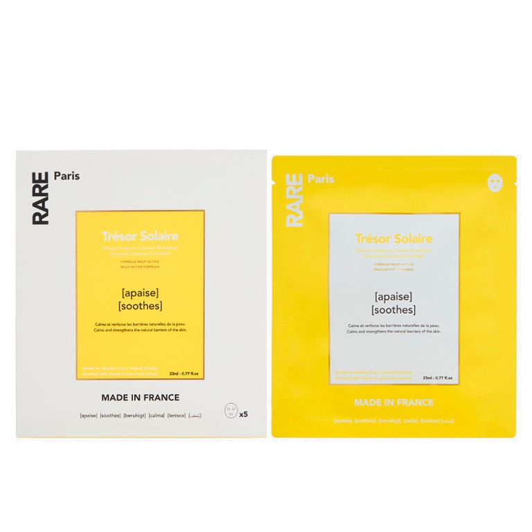 RARE PARIS Tresor Solaire Cellulose Facial Mask, Успокаивающая и ...