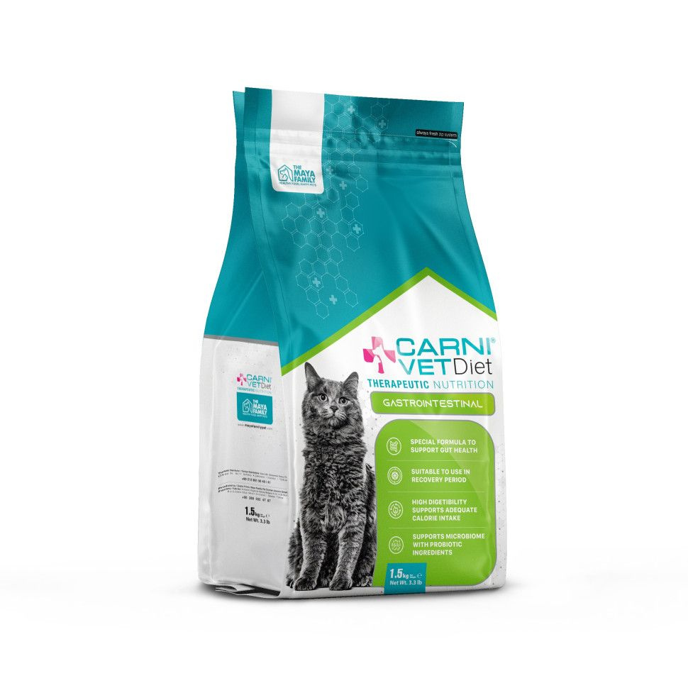 CARNI VET DIET для кошек 1,5 кг Cat Gastrointestinal при растройствах ...