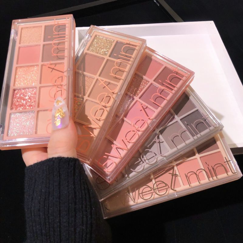 Тени для век,Sweet mint,Студенты, повседневные, блестящие, естественные ...