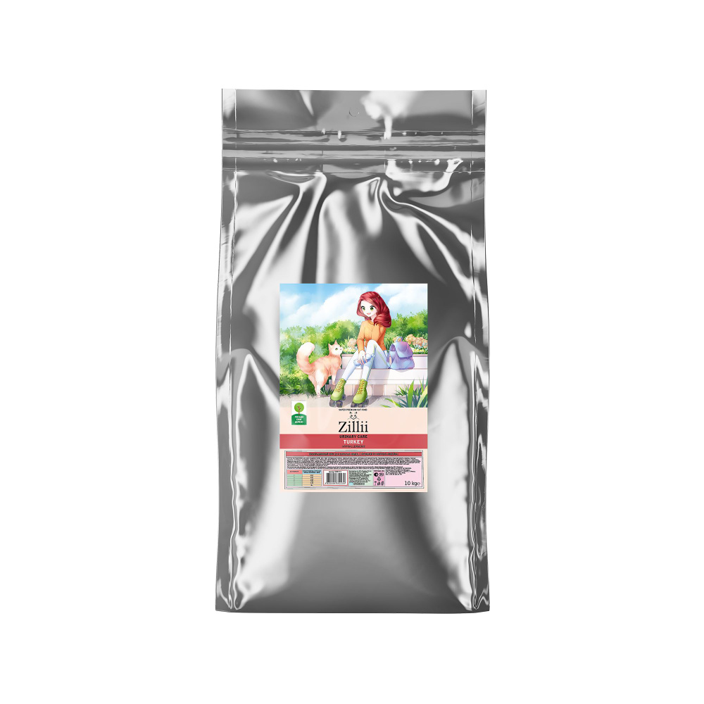 Корм сухой для кошек профилактика МКБ 10 кг ZILLII (Зиллии) Urinary PH контроль, Индейка купить ...