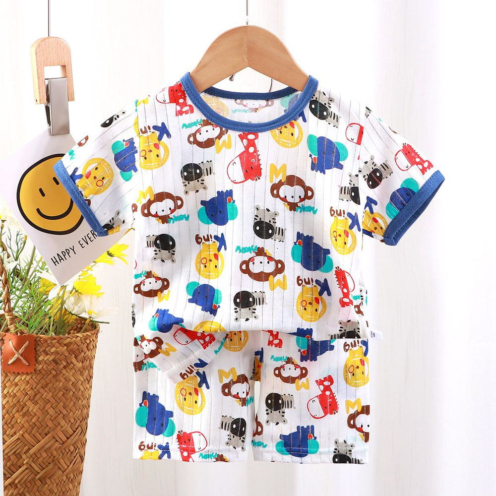 Костюм для малышей Девочки Лето, размер 104 синий Китай Breathable ...