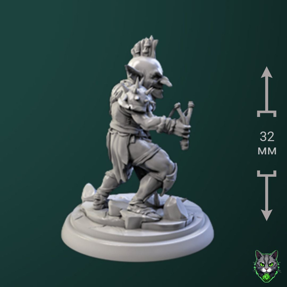 Миниатюра фигурка для настольных игр ДнД ( DnD ) Маленький злой гоблин ...
