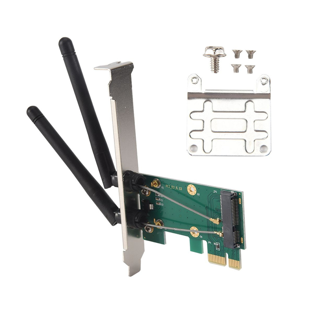 Беспроводная карта WiFi Mini PCI-E Express to PCI-E адаптер с 2 ...