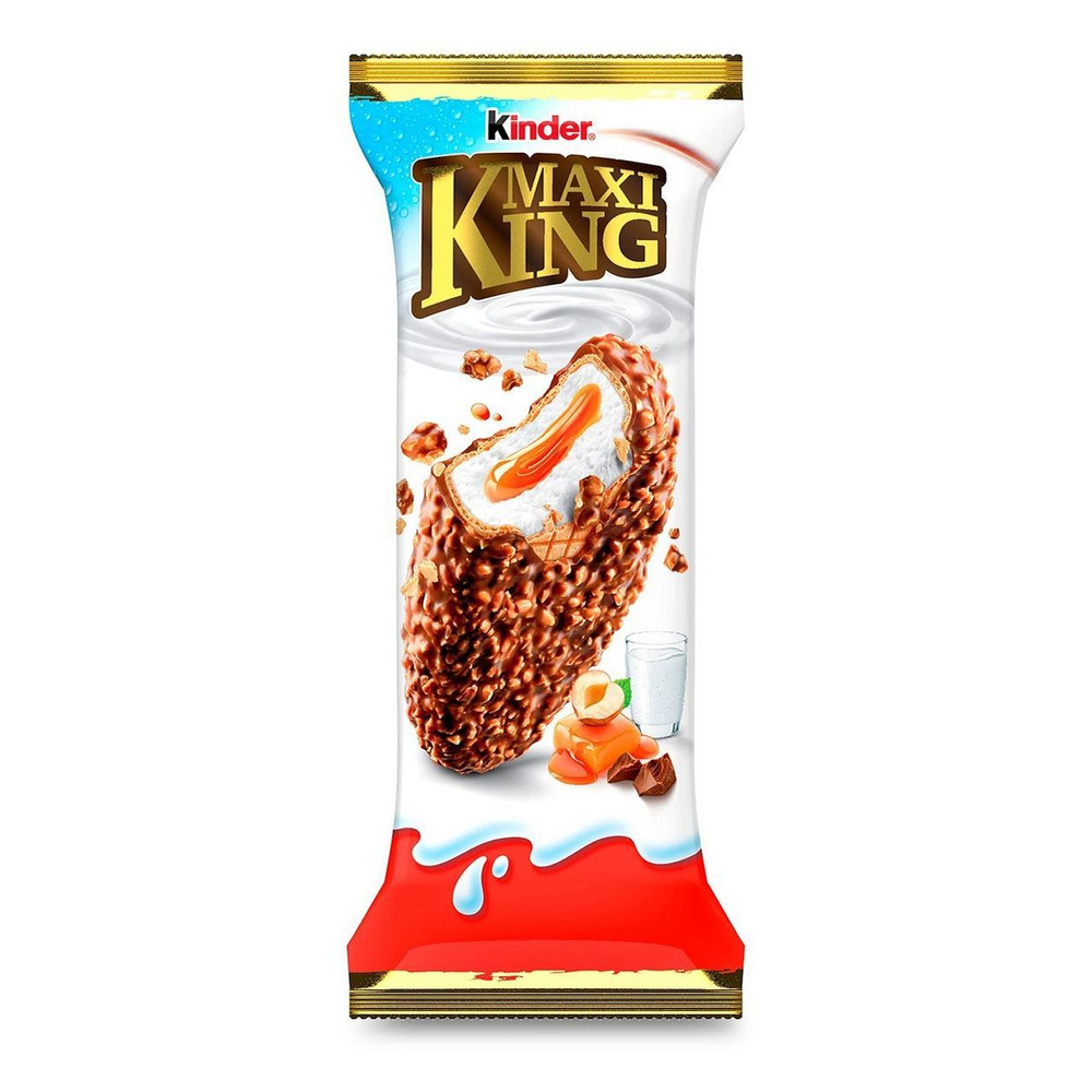 Пирожное Kinder Maxi King с молочно-карамельной начинкой и дроблеными ...