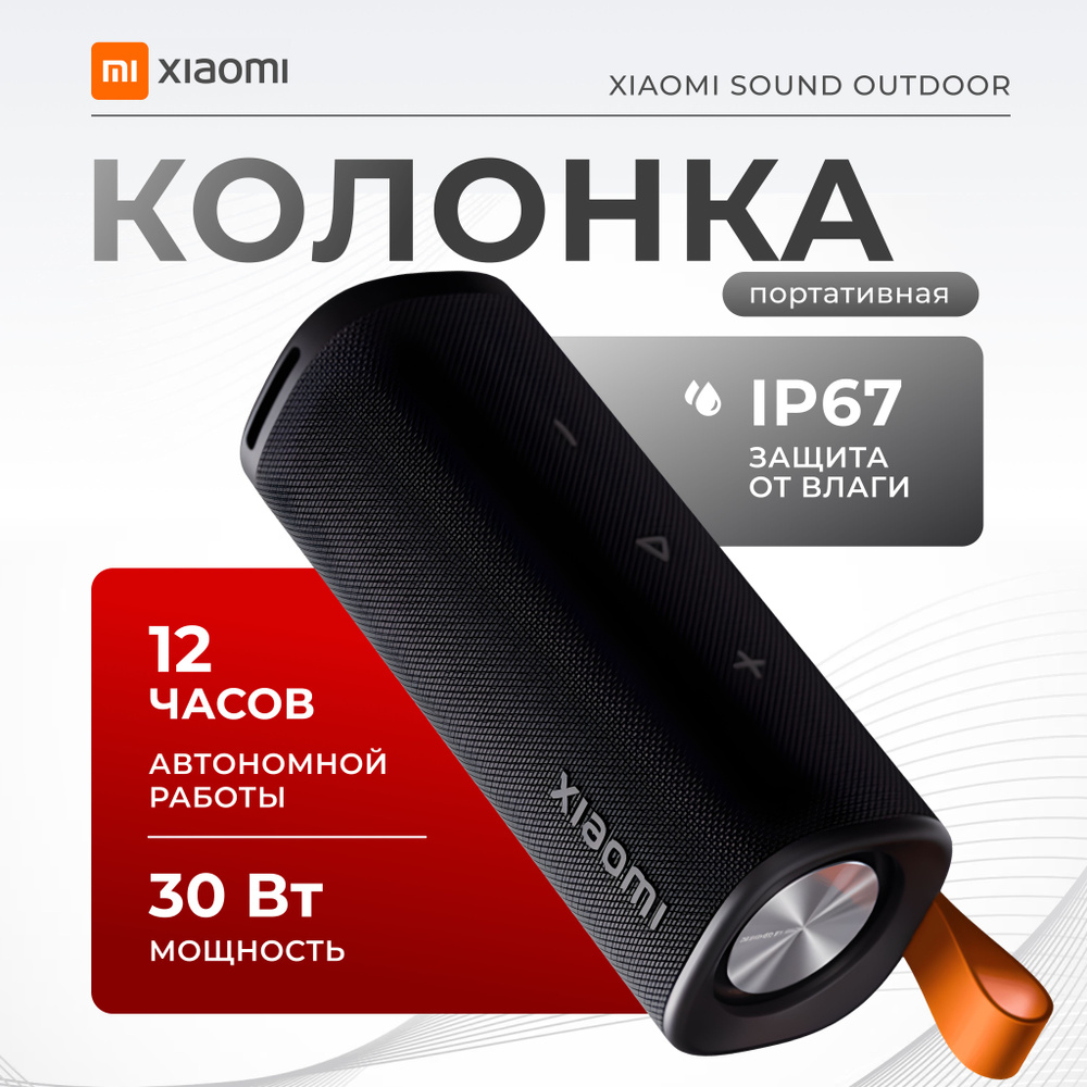 Беспроводная колонка Xiaomi Sound Outdoor MDZ-38-DB Черная купить на ...