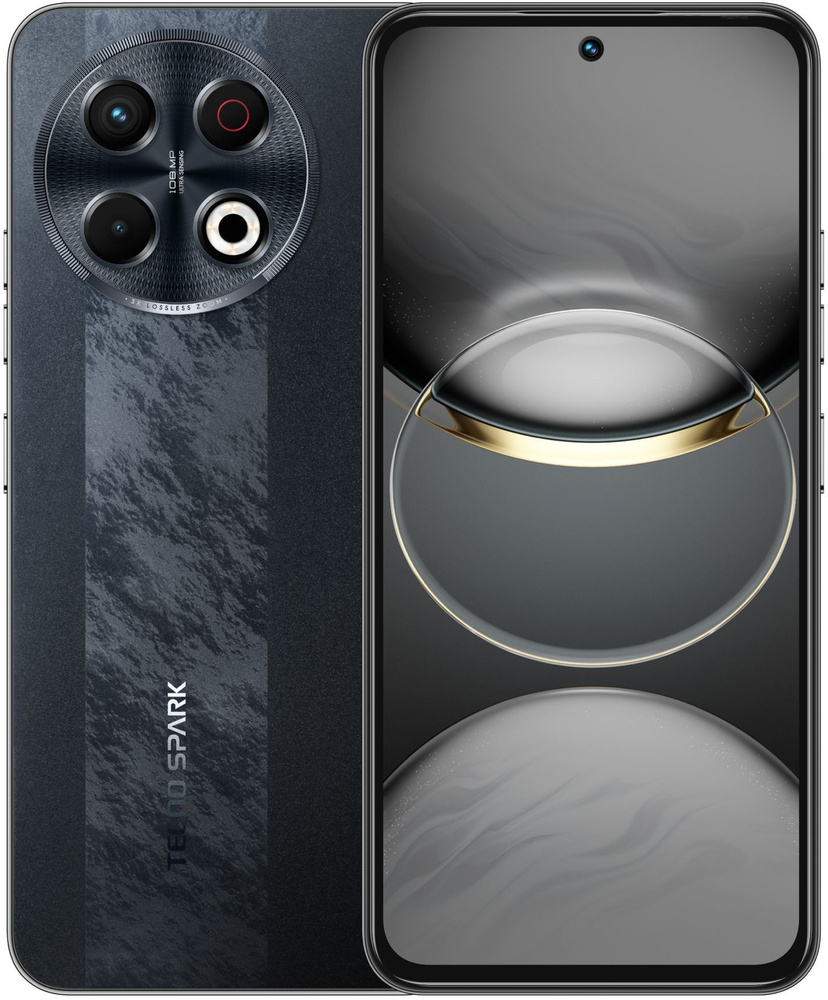 Смартфон Tecno Spark 30 Pro 256 ГБ 8 ГБ Черный Oled Amoled 2 Sim купить C доставкой на Ozon по