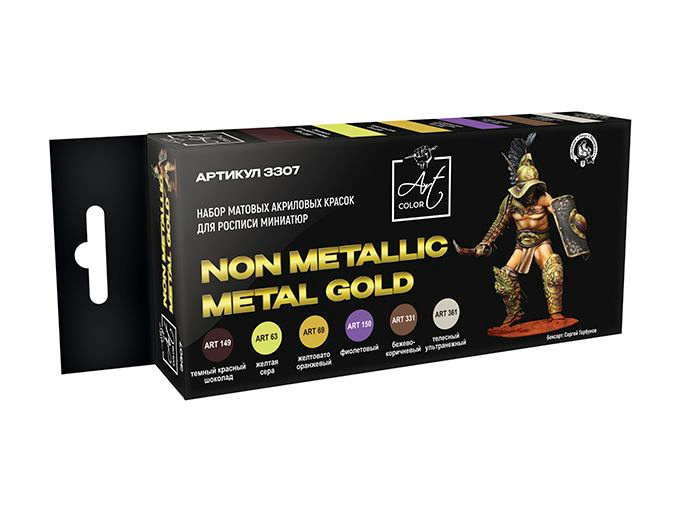 Pacific88 Набор красок Art color Non Metallic Gold, 6шт купить на OZON ...