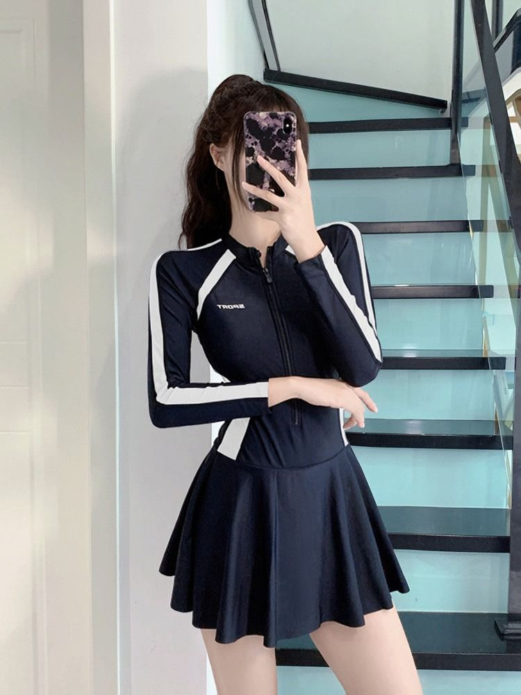 Купальник слитный Женский SYJWY белый, размер 48 SUP-серфинг, Аквааэробика Китай Без застежки ...