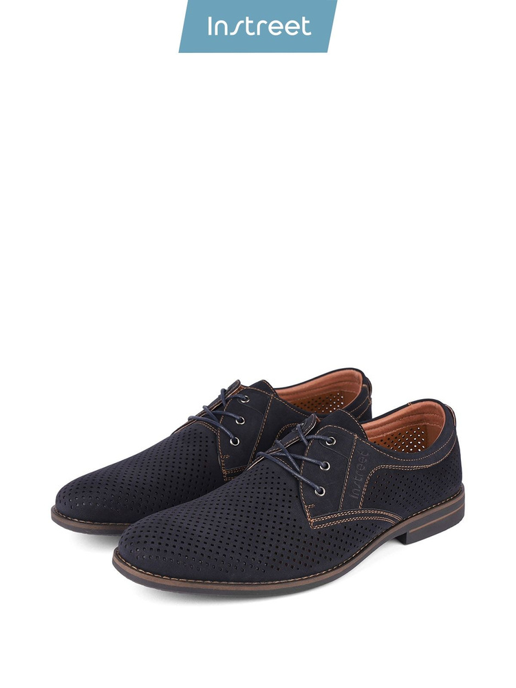 Туфли Мужской Instreet Нубук искусственный, размер 46 5 Шнурки купить c доставкой на OZON по ...