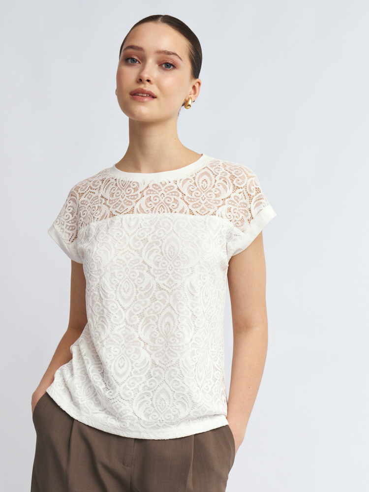 Блузка Женский Zolla белый Нейлон, Эластан Короткий, размер 48 Китай ...