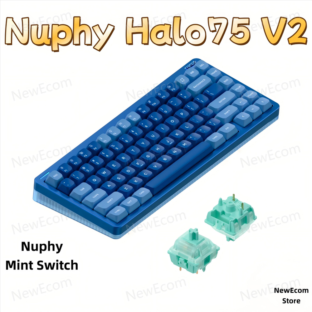 NuPhy Клавиатура беспроводная Halo75 V2 Mint Switch, (Nuphy Mint), Английская раскладка, светло ...
