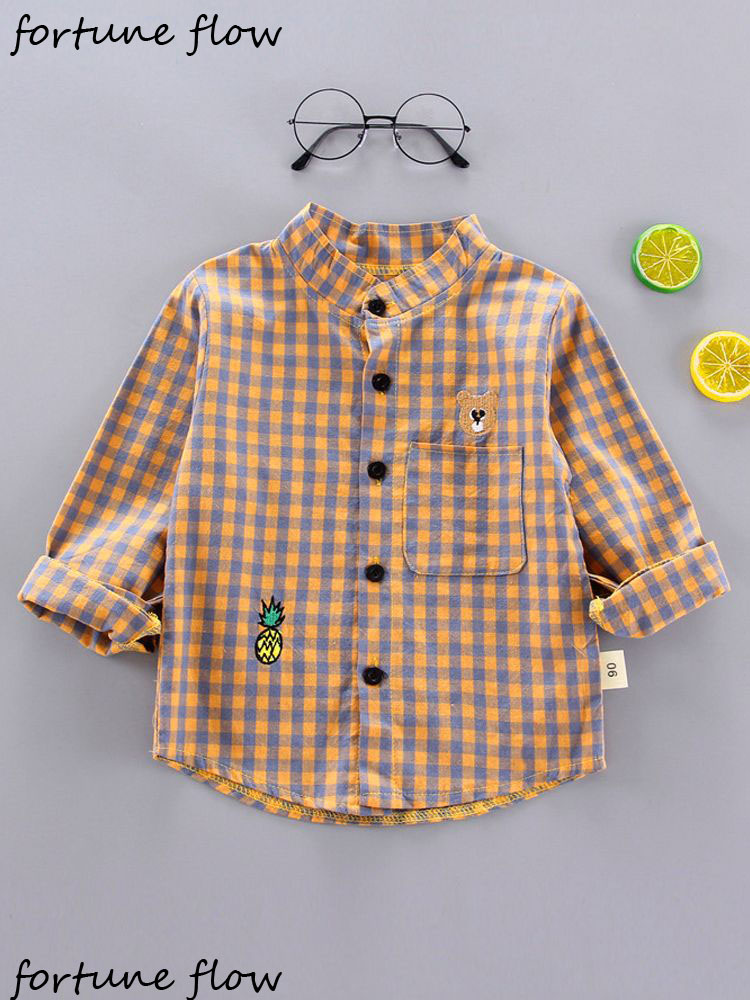 Рубашка для малышей Девочки, Мальчики, размер 110 Вышивка Breathable ...