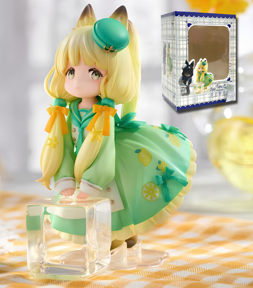 Фигурка Аниме Чайная кошечка, Лимонный Кот/ Tea Time Cats, Lemon Cat ...