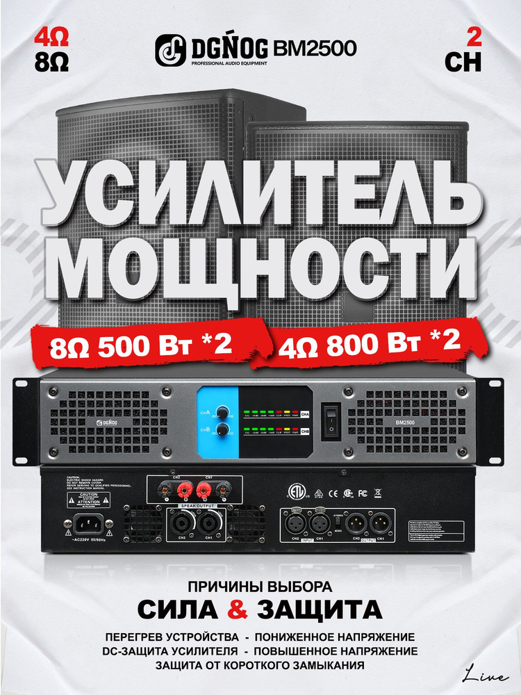 эффектный процессор Усилитель мощности DGNOG BM2500 HIFI ...