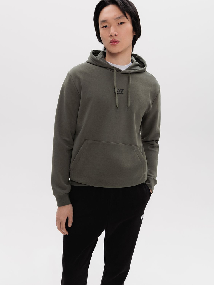 Свитшот Мужской EA7 хаки Хлопок, Полиэстер, размер 50, 52 Камбоджа купить c доставкой на OZON по ...