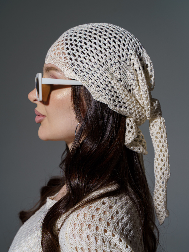 Косынка LOOKMOOD вязаная женская летняя купить на OZON по низкой цене ...