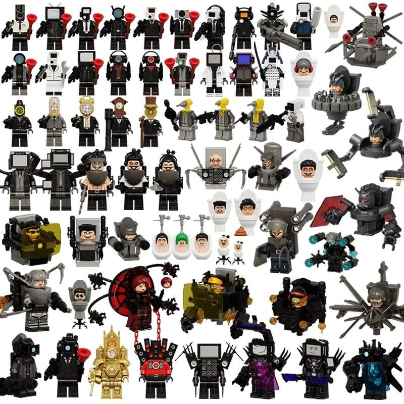 фигурок Конструктор(совместимы с лего)/скибиди туалет(Skibidi Toilet) /6.8см-пакет/ K2171 ...