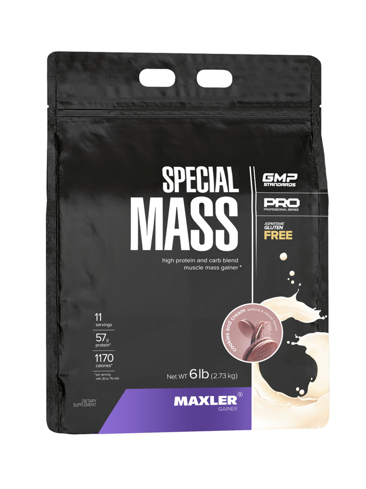 Гейнер БЦАА Maxler Special Mass Gainer BCAA 6 lb 2730г Печенье с кремом ...
