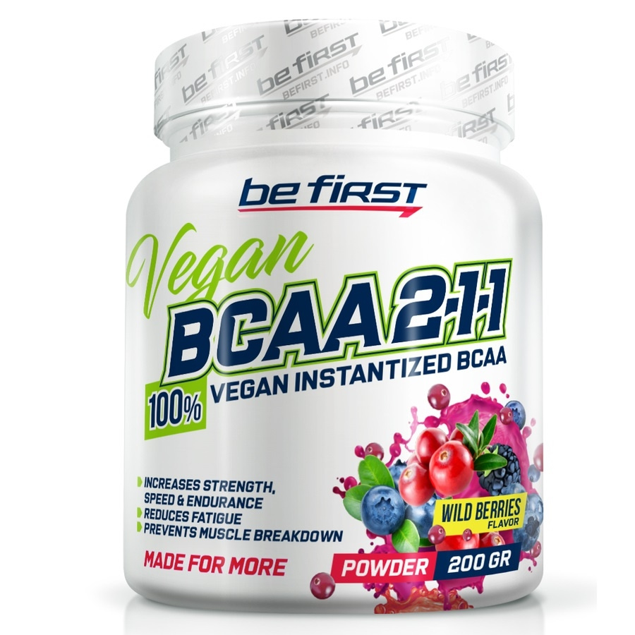 BCAA 2:1:1 Vegan Instantized Powder 200 гр (Be First). Вкус: Лесные ...
