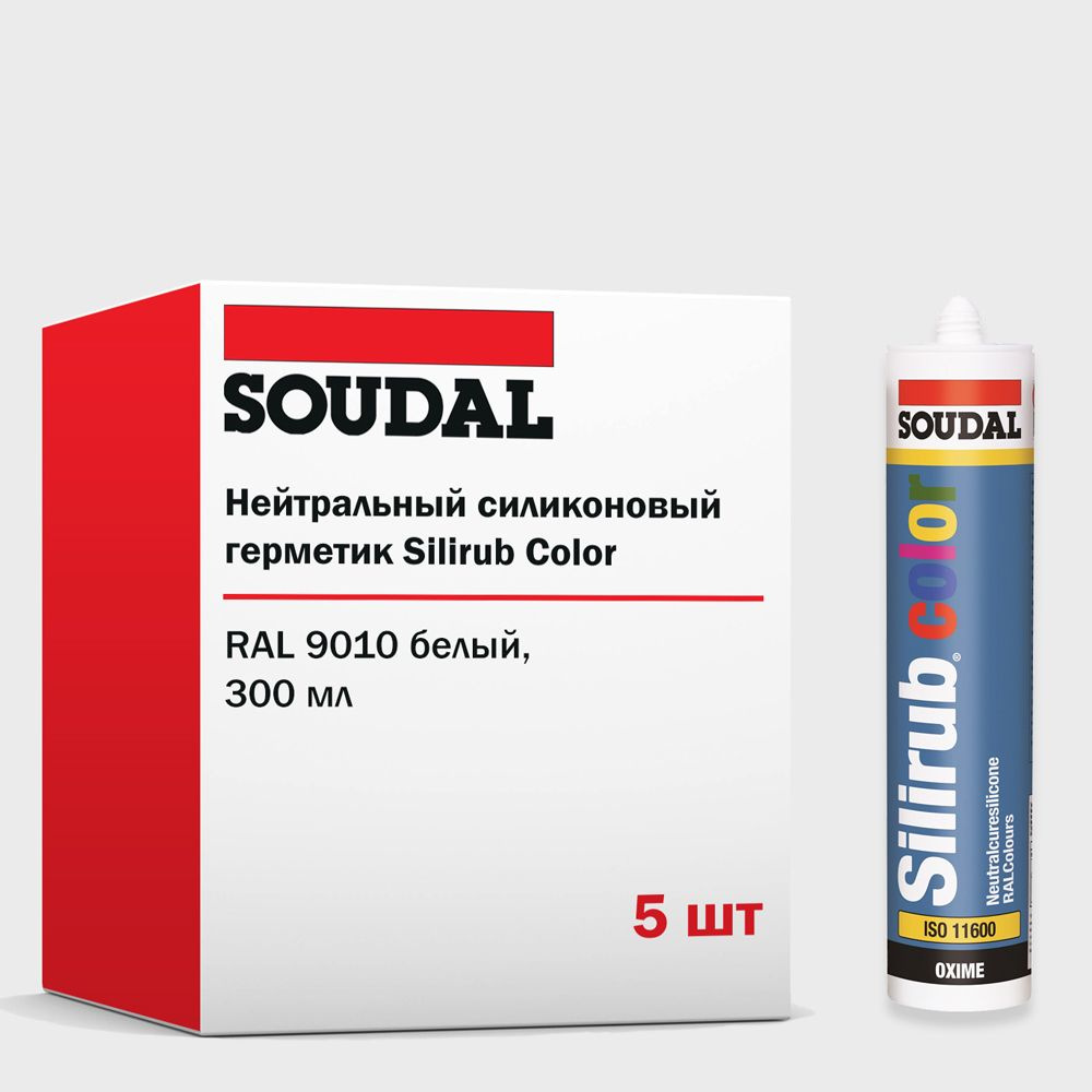 Герметик силиконовый Soudal Silirub Color нейтральный RAL 9010 белый ...