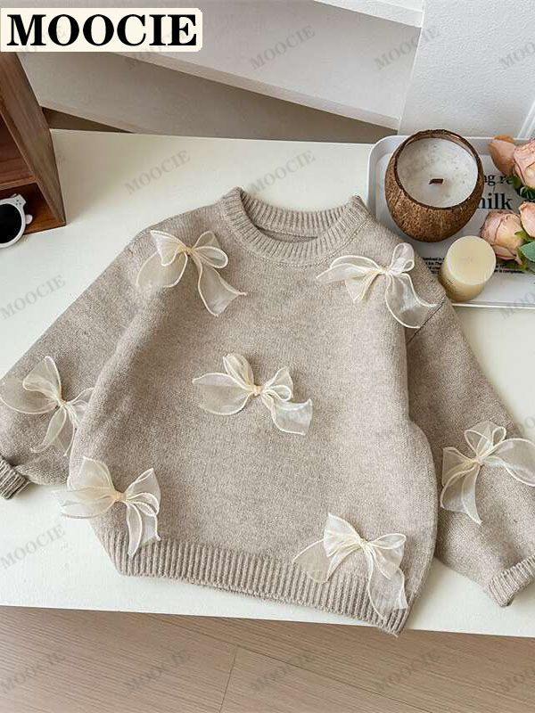 Свитер Девочки MOOCIE пастельно-коричневый Хлопок, размер 120 Китай купить c доставкой на OZON ...