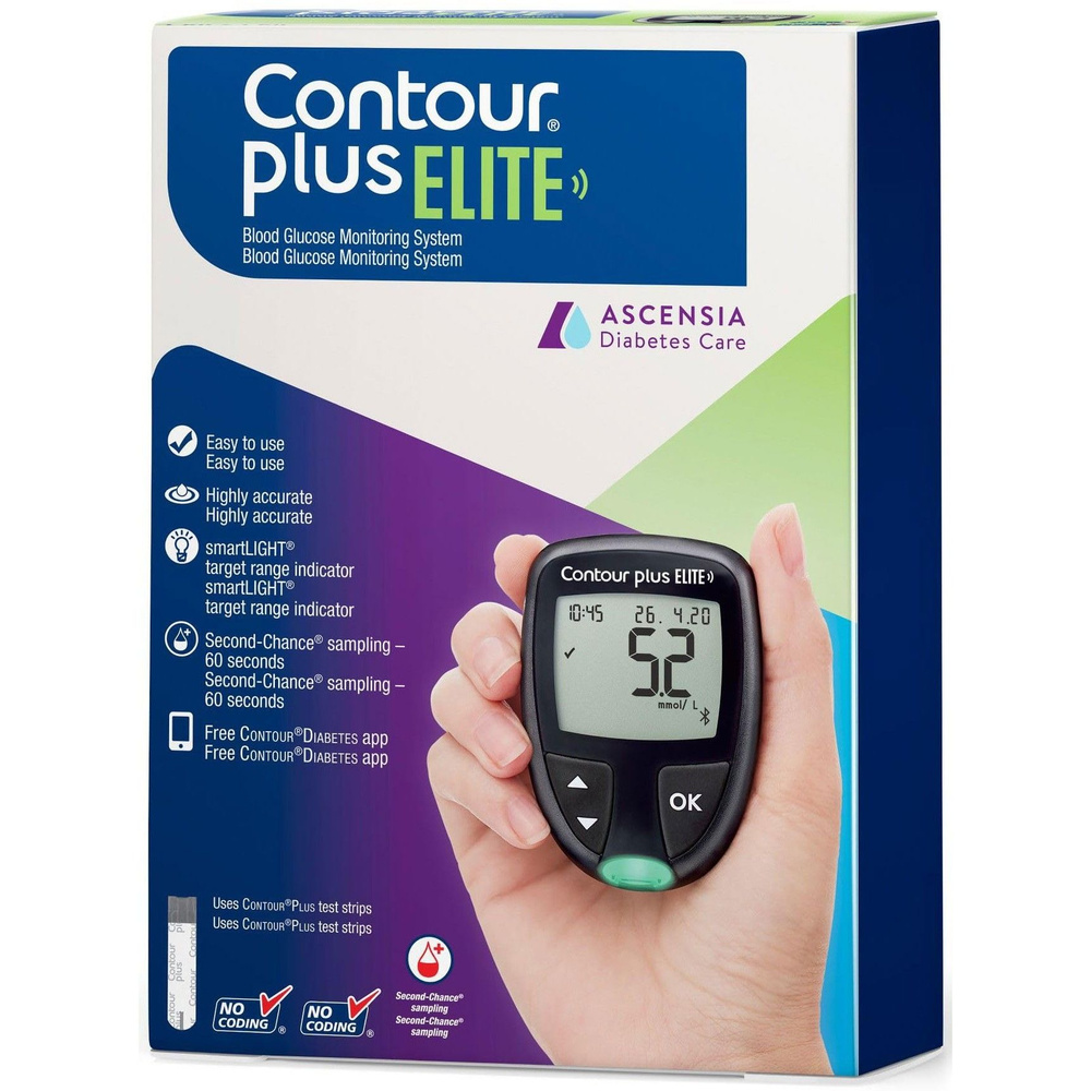 Глюкометр Contour Plus Elite (Контур Плюс Элит) купить на OZON по низкой цене (2706532166)