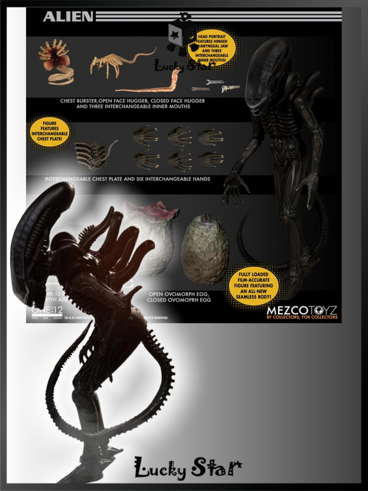 (фигурки) Mezco Alien One:12 Collective Deluxe Action Figure Alien ...