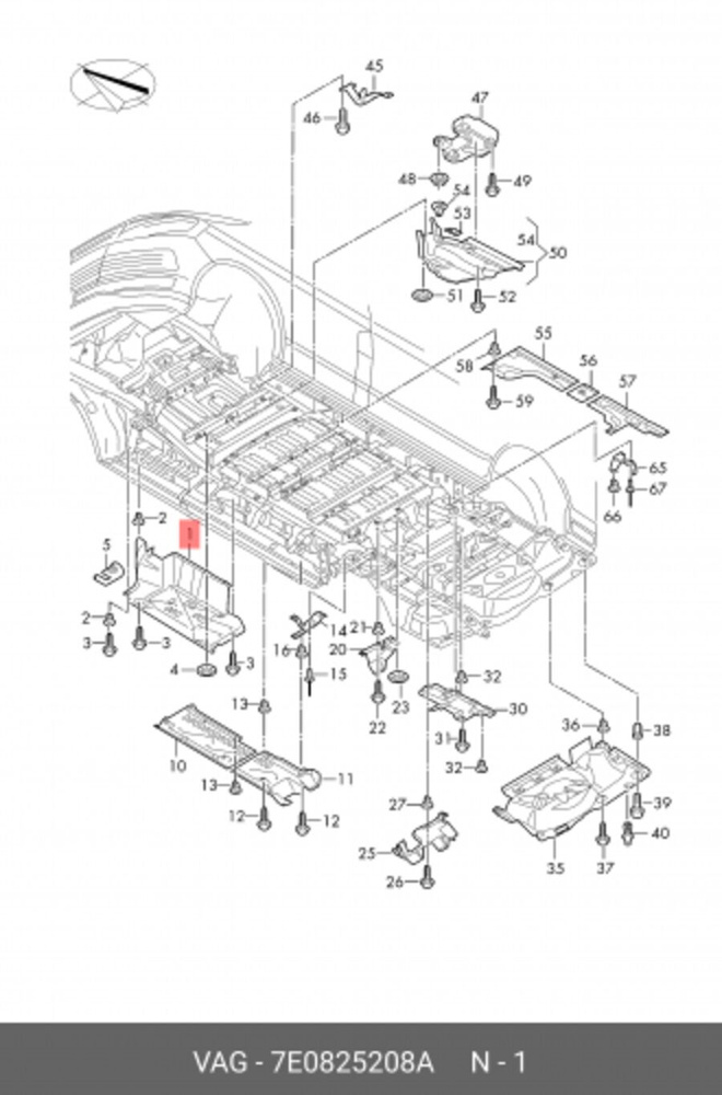 обшивка днища audi/vw (VAG 7E0825208A) купить на OZON по низкой цене ...