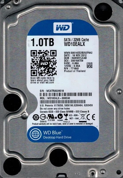 Жесткий диск Western Digital WD10EALX, 1ТБ, для систем видеонаблюдения ...
