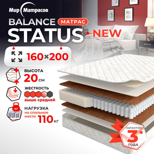 Матрас Мир Матрасов Balance | Forma | ортопедический, Независимые пружины, 160x200 см купить c ...
