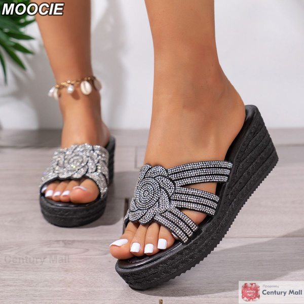 Сабо Женский MOOCIE, размер 38 Толстая подошва Танкетка купить c доставкой на OZON по низкой ...