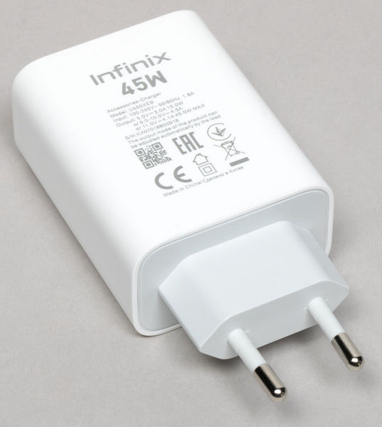 Сетевое зарядное устройство Infinix Power Adapter, 45 Вт, USB 3.0 Type ...