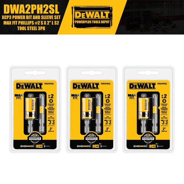 DEWALT DWA2PH2SL Набор бит и гильз XCP3 Power Max Fit Phillips #2 S X 2 ...