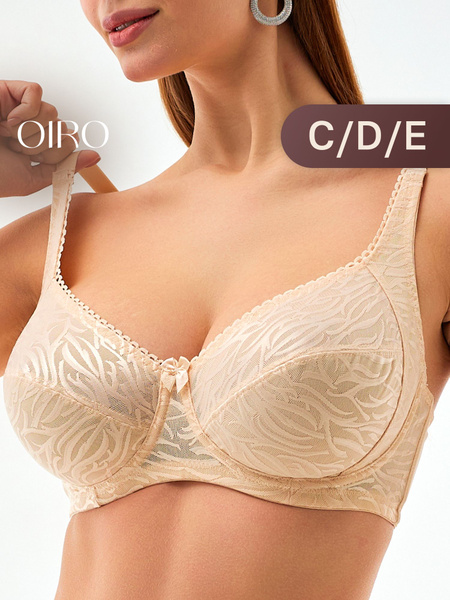 Бюстгальтер Женский OIRO мягкая чашка на каркасе, на косточках, размер 80C бежевый Полиамид ...