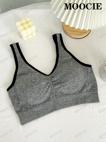 Кроп-топ Женский MOOCIE серый, размер 46, 40 Полиэфирное волокно Без рукавов Повседневный Китай ...