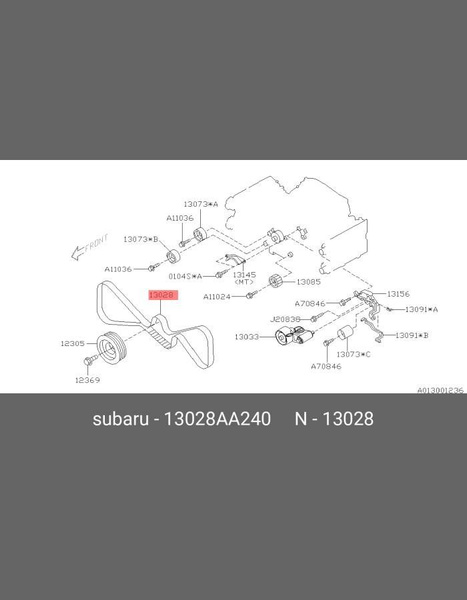 Ремень грм Subaru 13028-AA240 купить на OZON по низкой цене (1770766742)