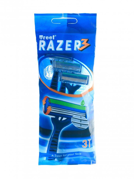 Станки для бритья одноразовые с плавающей головкой 3 штуки TREET Razer ...