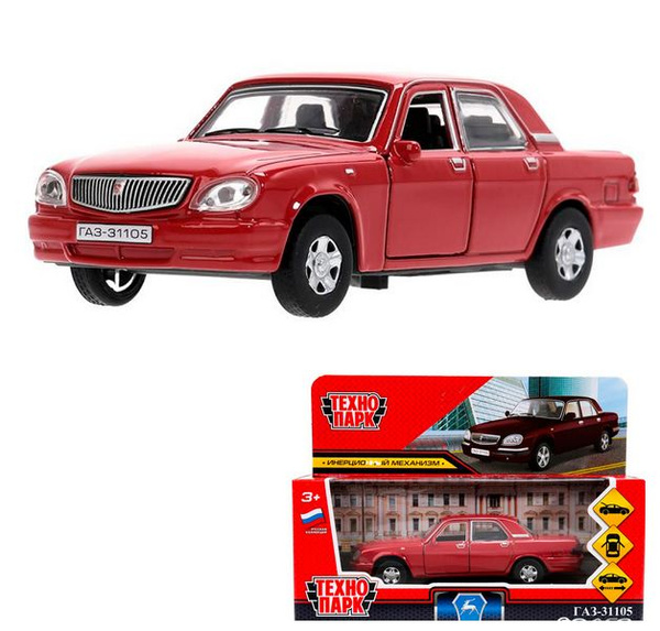 Машинка металлическая Технопарк, ГАЗ -31105 Волга, 12 см, красный купить на OZON по низкой цене ...