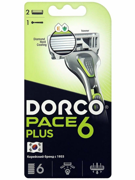 Станок для бритья мужской Dorco Pace 6 Plus с триммером 6 лезвий, 1 кассета купить на OZON по ...